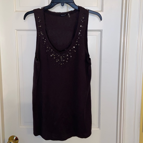 Magaschoni | Tops | Magaschoni Charcoal Gray Cashmere Crystal Tank Top ...